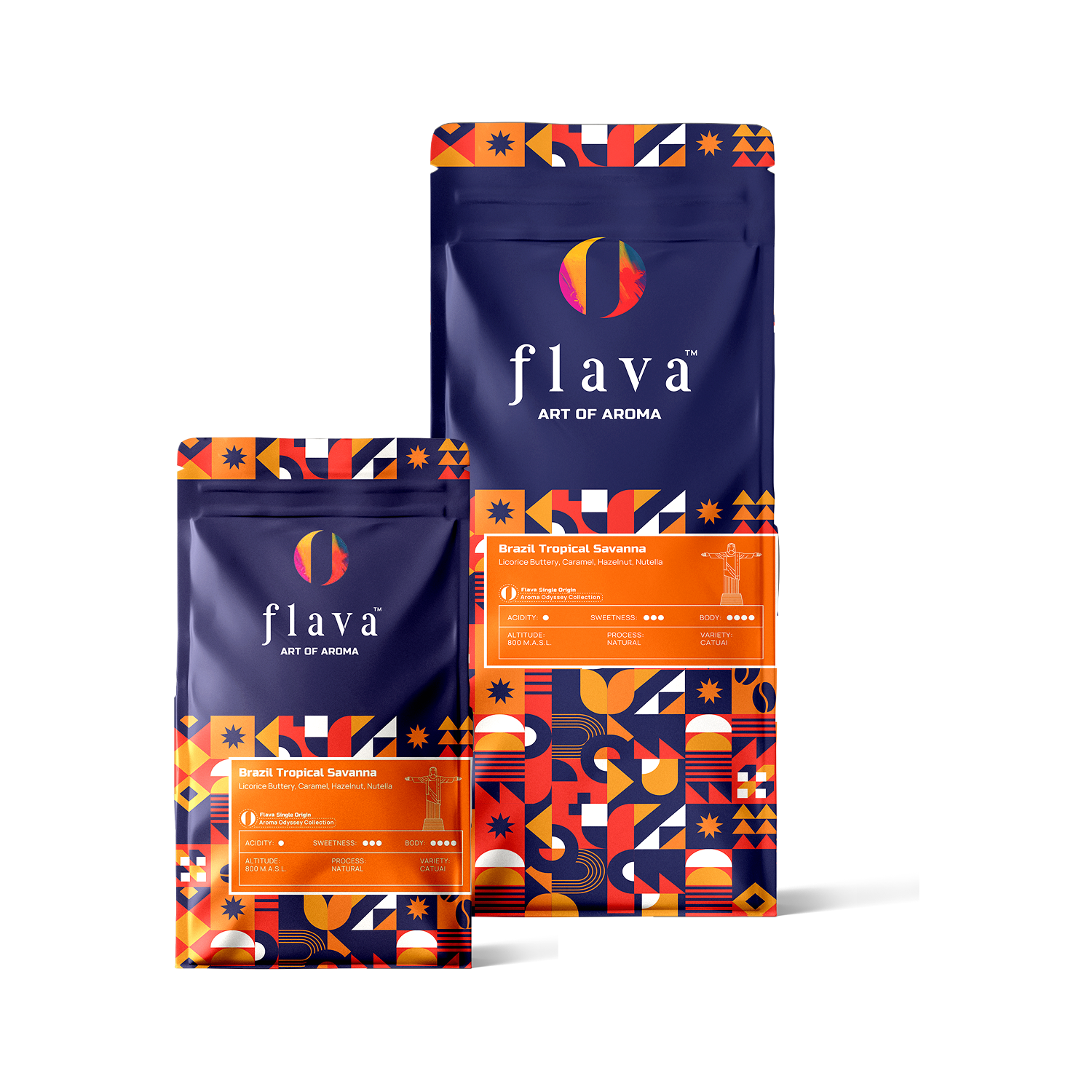 Flava's Brazil Tropical Savanna Dark Roast Ground Coffee with Bold ...